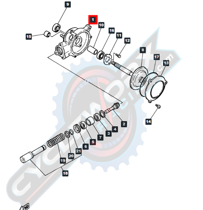 1 - Rear Drive Housing | CycleWorxRacing